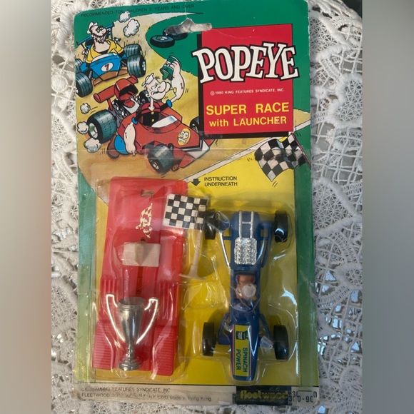 Fleetwood | Toys | Vintage Popeye Super Race With Launcher | Poshmark